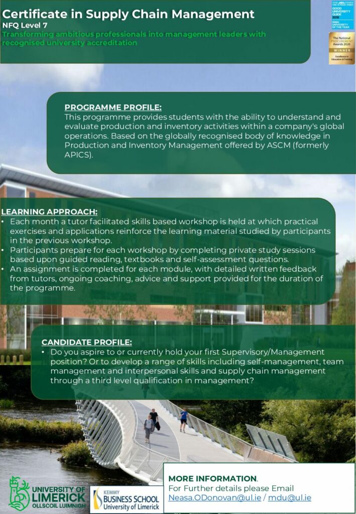 Certificate in Supply Chain Management - Find a Course